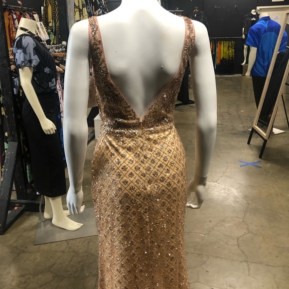 Val Stefani | Dresses | Val Stefani Gold Glitter Prom Dress Style ...